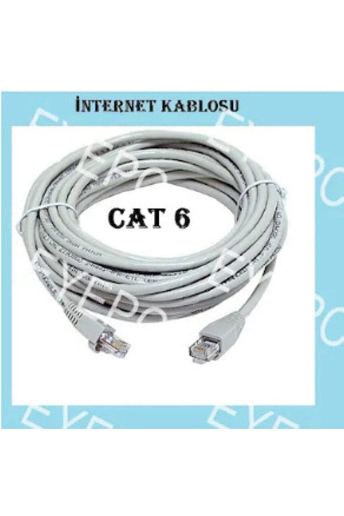 10 Metre Internet Kablosu Cat 6 Bakır Kablo | Vartabi