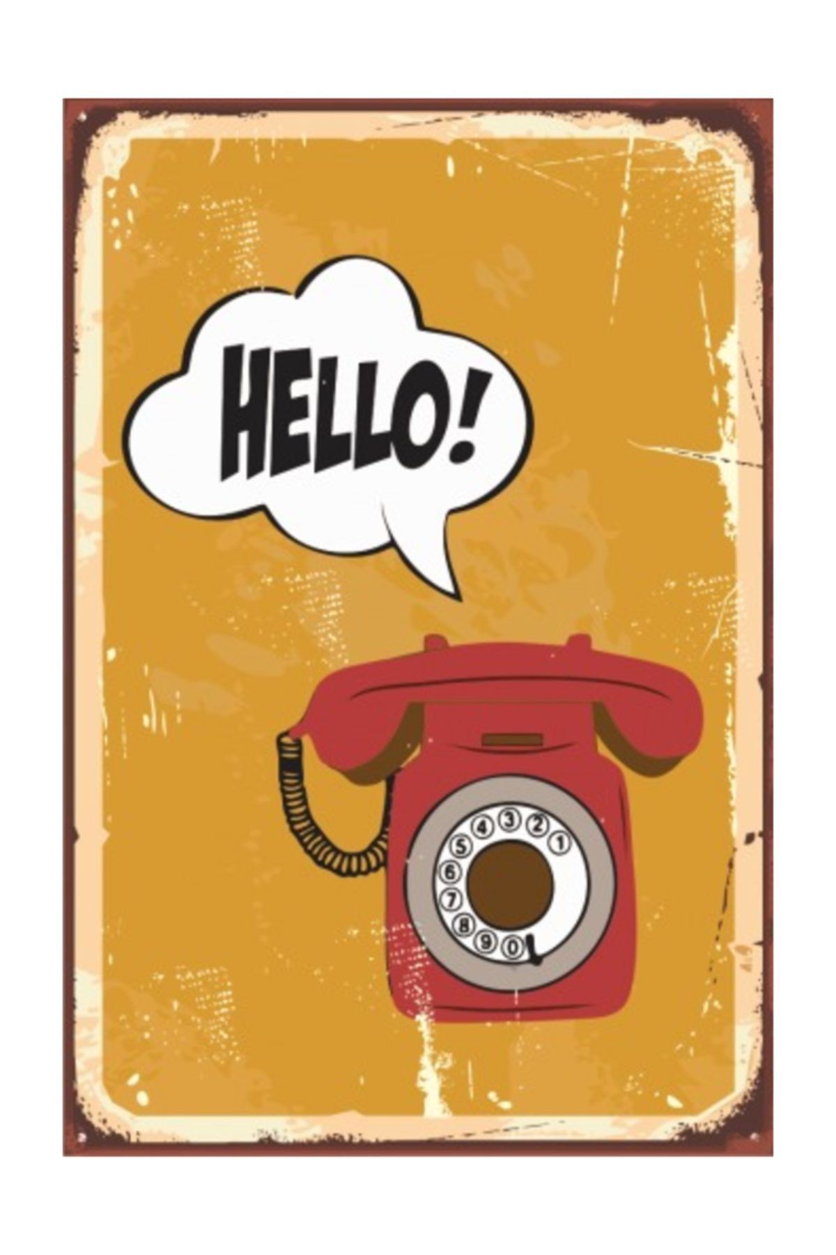 Merhaba Retro Vintage Ahşap Poster | Vartabi